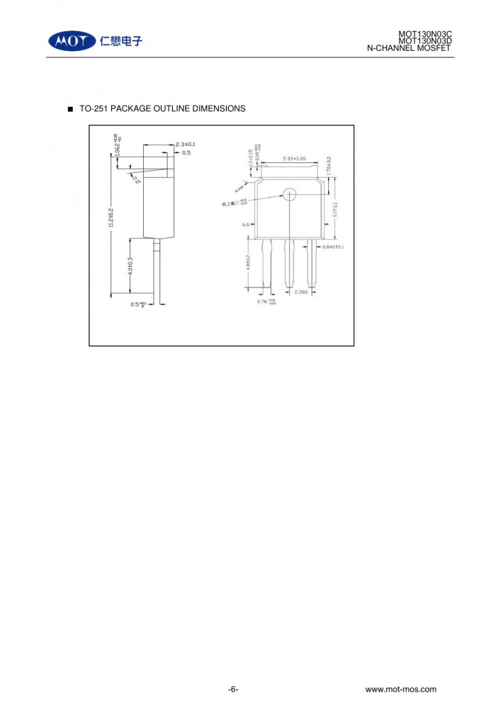 MOT130N03D datasheet page 6