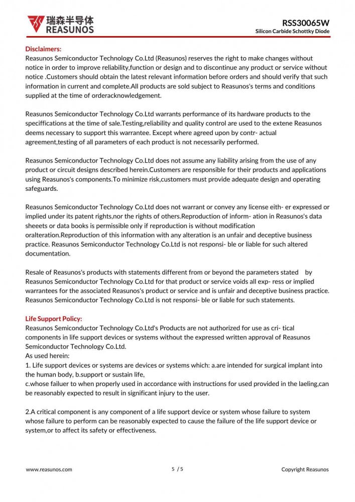 RSS30065W technical document page 5