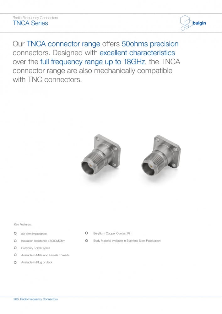 Bulgin TNCA technical document page 1