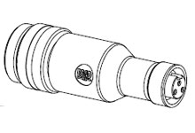 Mini-Change C-Size Double-Ended Cordset, 12 Poles, Male (Straight) to Female (Straight), 22/19 AWG, Black TPU Cable, 2.0m (6.56') Length
