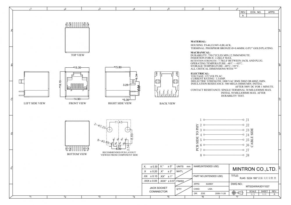 MT5224IWA3DY1027 technical drawing