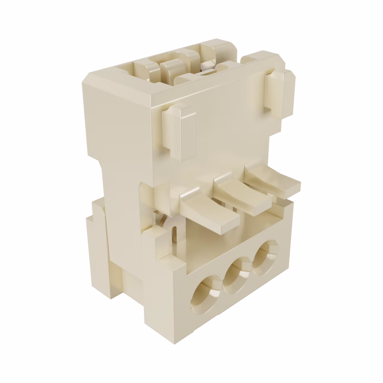 Appli-Mate RAST 2.5 Connector, 2.50mm Pitch, Female, 4 Circuits, No Position Keys Removed, Polarizing Rib Between 2/3, 1 Closed and 1 Open Endwall, Tin Plating