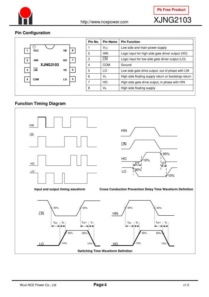 XJNG2103 datasheet page 4