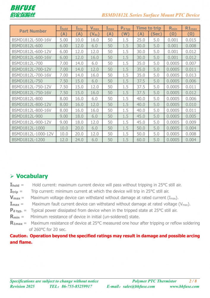BSMD1812L datasheet page 2