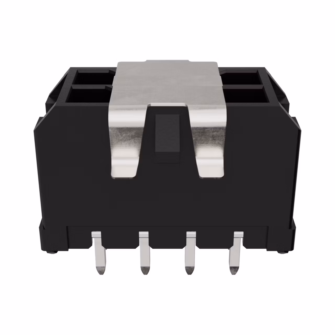 Micro-Fit 3.0 Vertical Header, 3.00mm Pitch, Dual Row, 8 Circuits, Straight Tail, with PCB Polarizing Peg, 0.38µm Gold Plating, Glow-Wire Capable, Black, Tape and Reel, with Pick and Place Cap for sale
