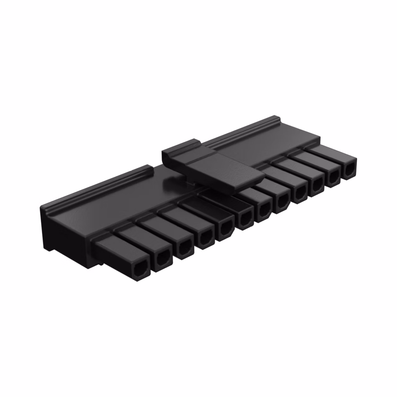 Slim-Grid Header, 6 Circuits, Through Hole, Vertical, Shrouded, 0.76µm Gold (Au) Plated, 2.40mm Tail Length, with Pick-and-Place Cap, Tube, Lead-Free