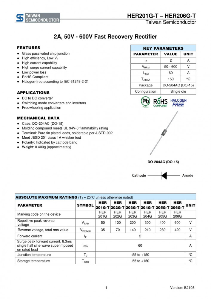 HER203G-T datasheet page 1