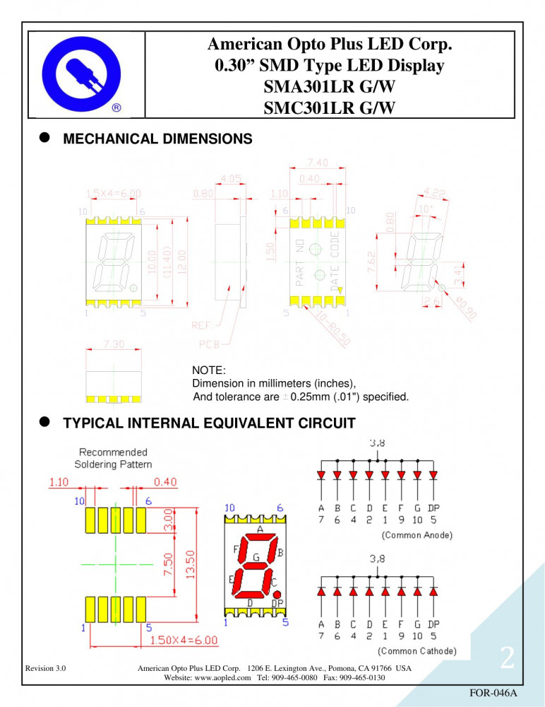 SMC301LR technical document page 2