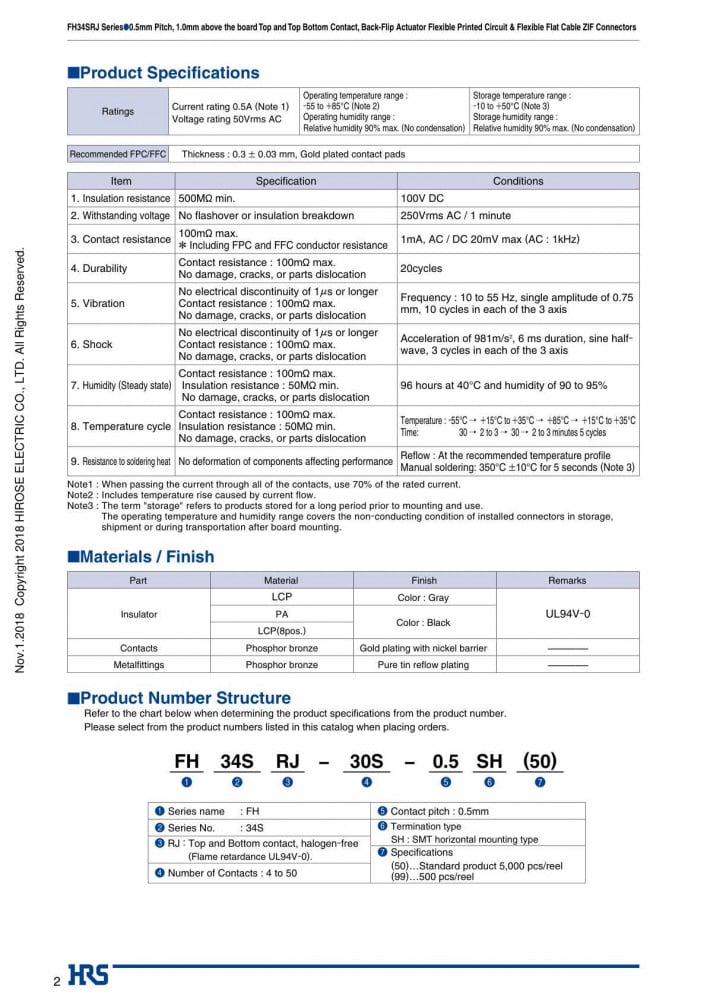 FH34SRJ datasheet page 2