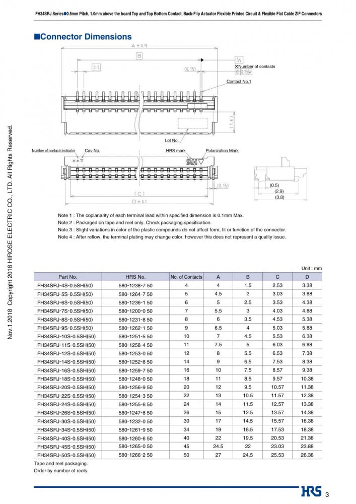 FH34SRJ datasheet page 3