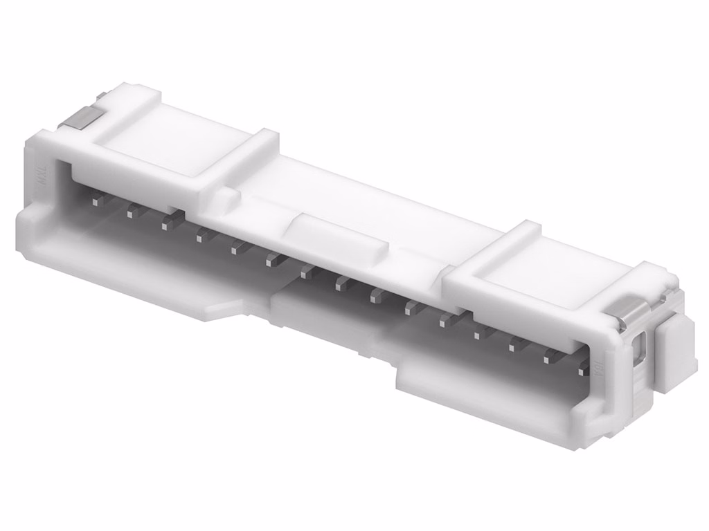 2.00mm Pitch, Micro-Lock Plus PCB Header, Single Row, Right-Angle, Surface Mount, Matte Tin Plating, Positive Lock, 16 Circuits, Low-Halogen, Natural (White)