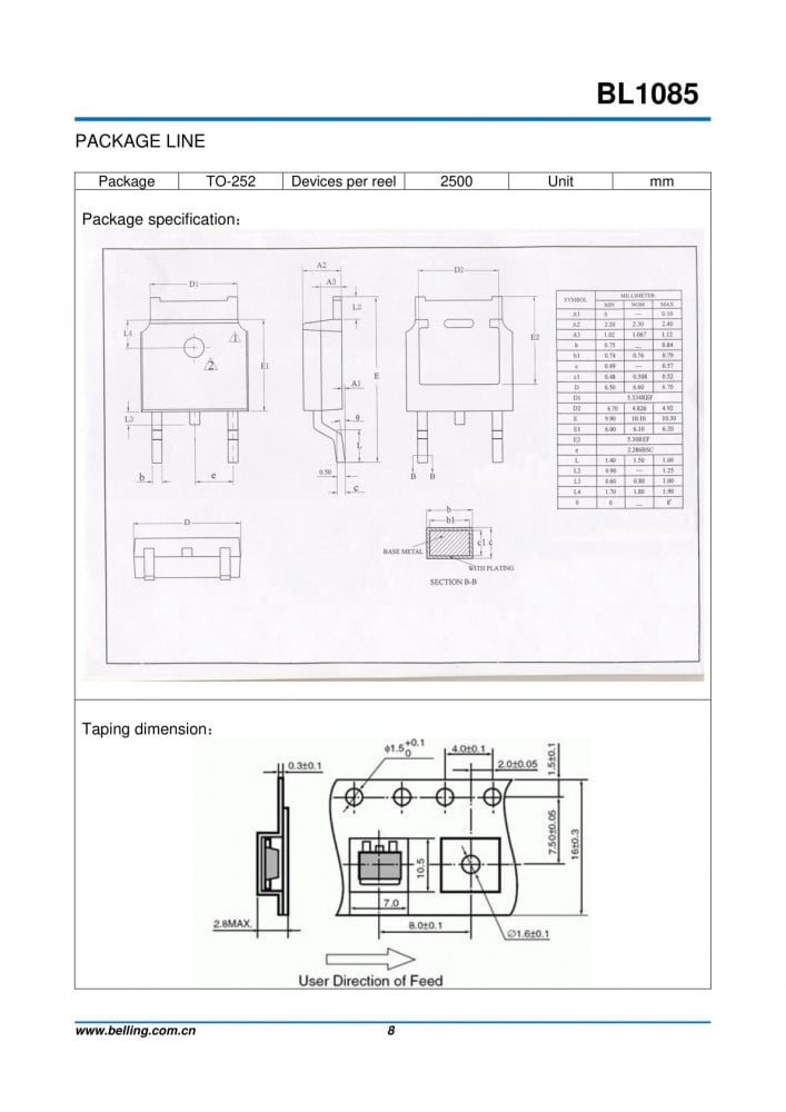 BL1085 datasheet page 8