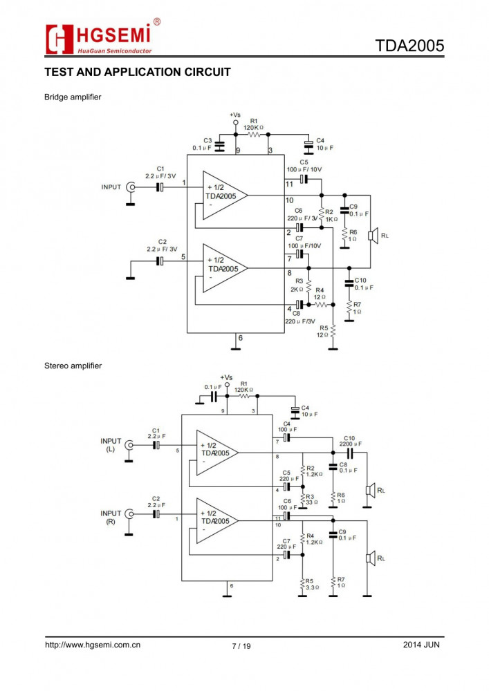 TDA2005R datasheet page 7