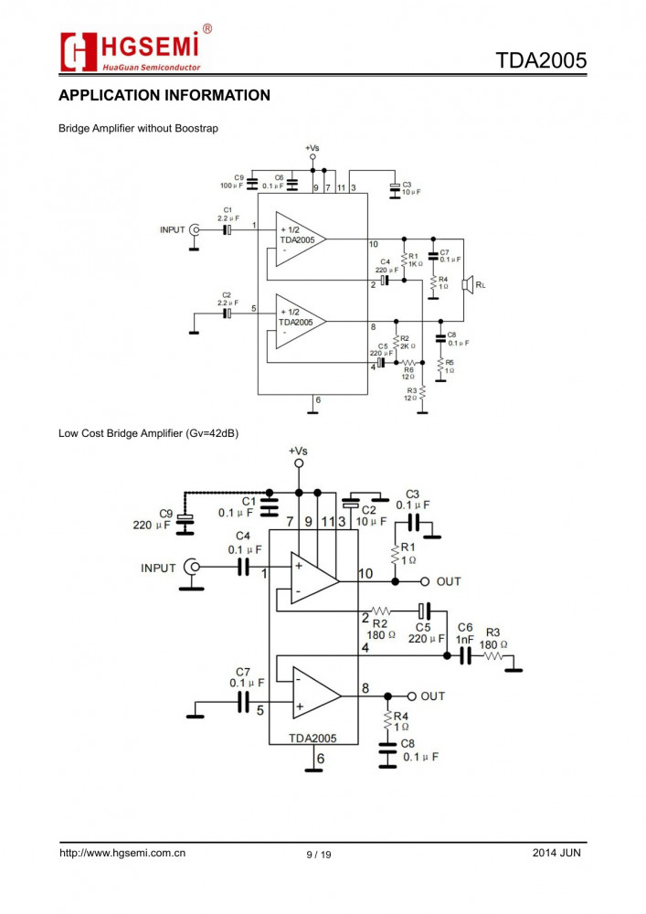 TDA2005R datasheet page 9