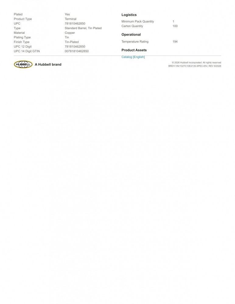 YAV102TC10E2135 technical document page 2