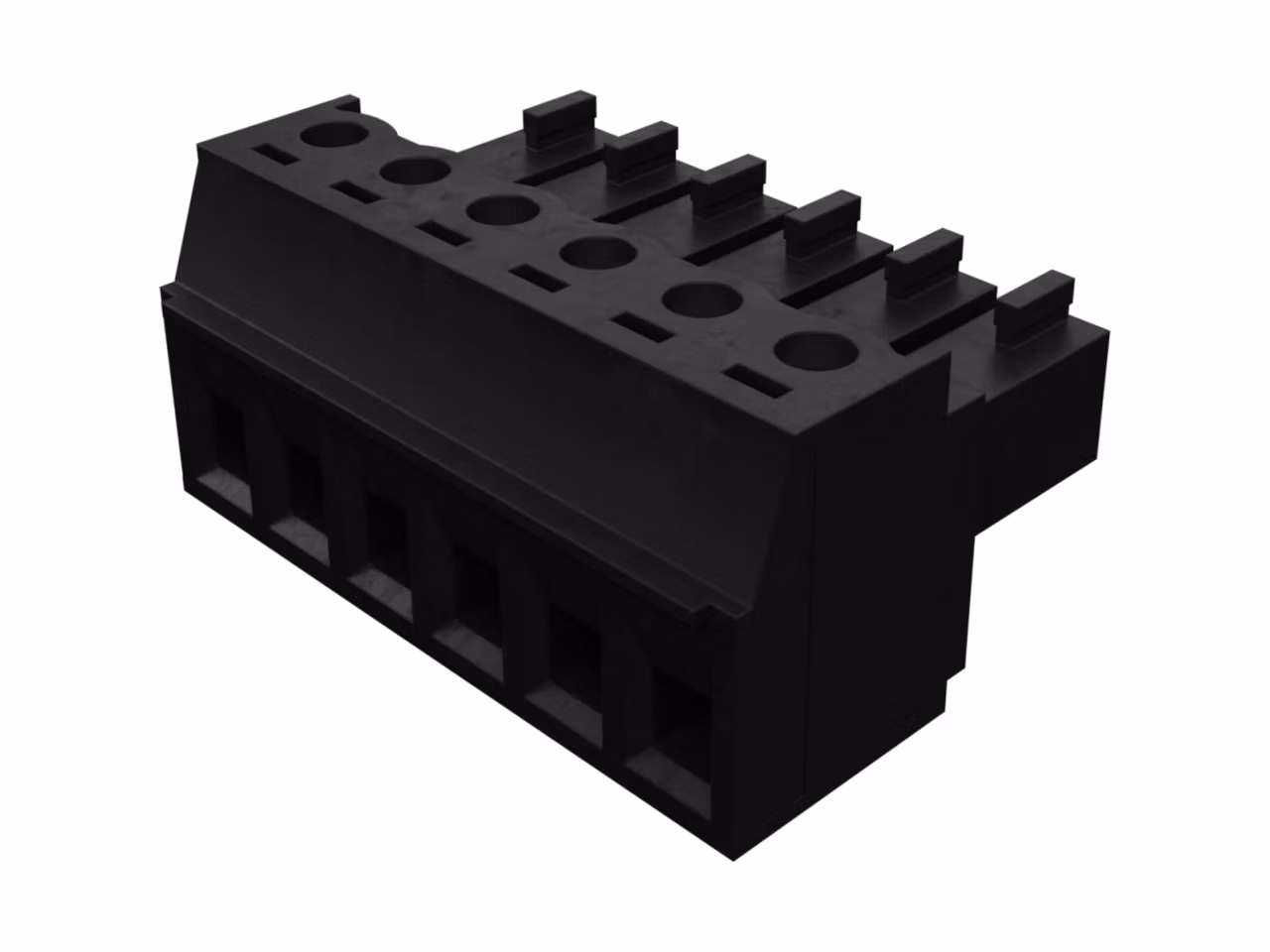 3.81mm Pitch Eurostyle Horizontal Plug, with Reverse Imprinting, Gold (Au) Plated, Black, 6 Circuits for sale