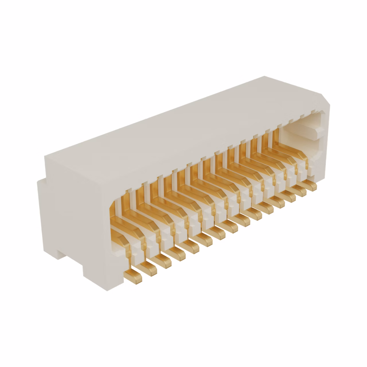 SlimStack Board-to-Board Connector, 0.80mm Pitch, Plug,5.65mm Mated Height, 30 Circuits, Right-Angle, without Boss, Gold Plating for sale