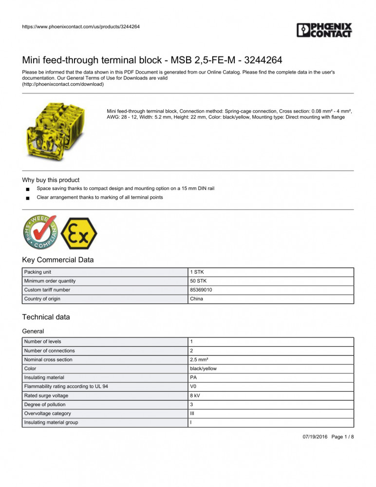 Phoenix Contact 3244264 technical document page 1