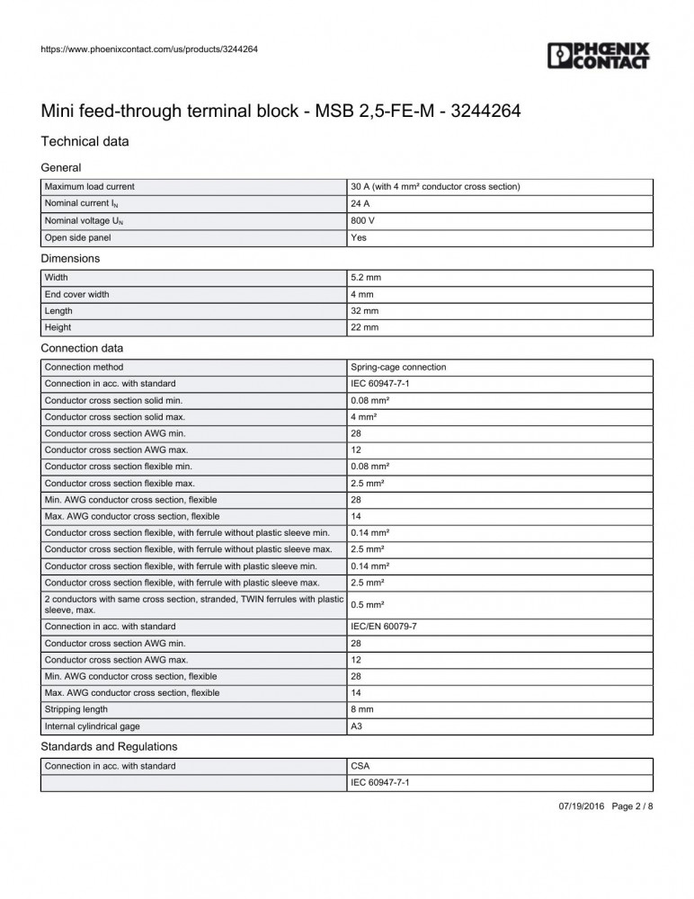 Phoenix Contact 3244264 technical document page 2