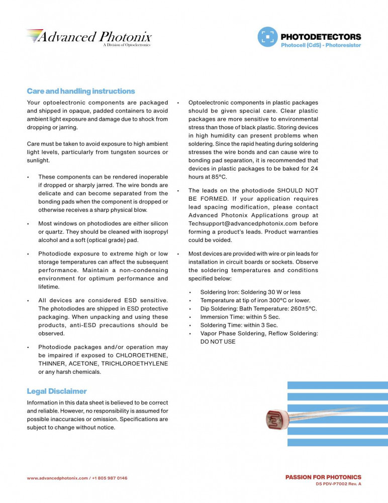 PDV-P7002 datasheet page 3