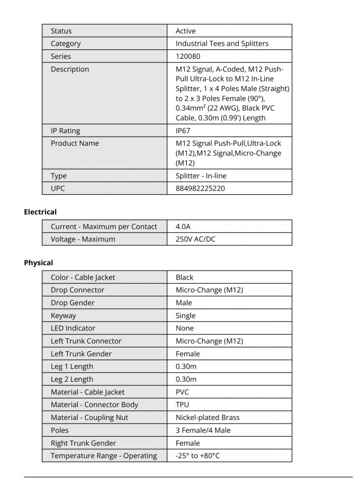 MOLEX 1200805094 technical document page 2