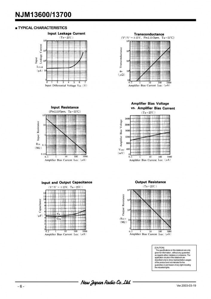 NJM13600M datasheet page 6