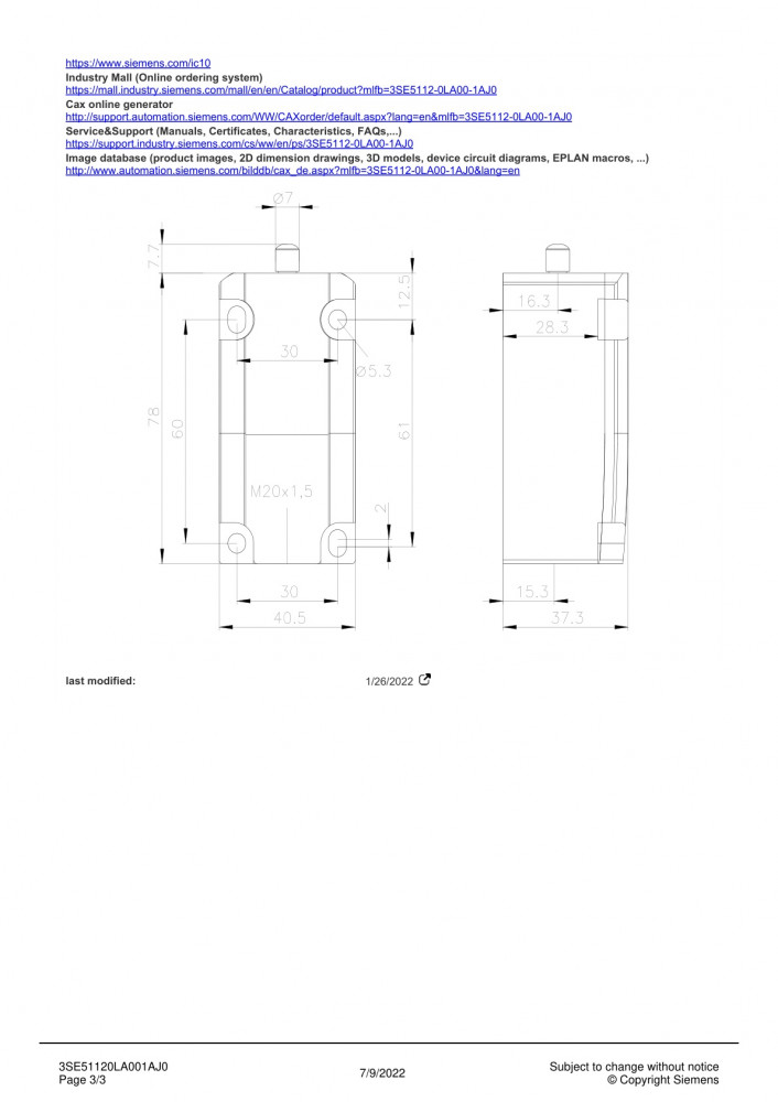3SE51120LA001AJ0 datasheet page 3