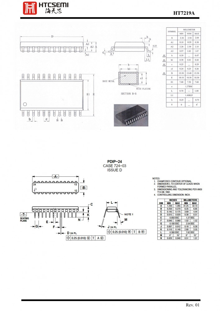 HT7219ANZ datasheet page 4