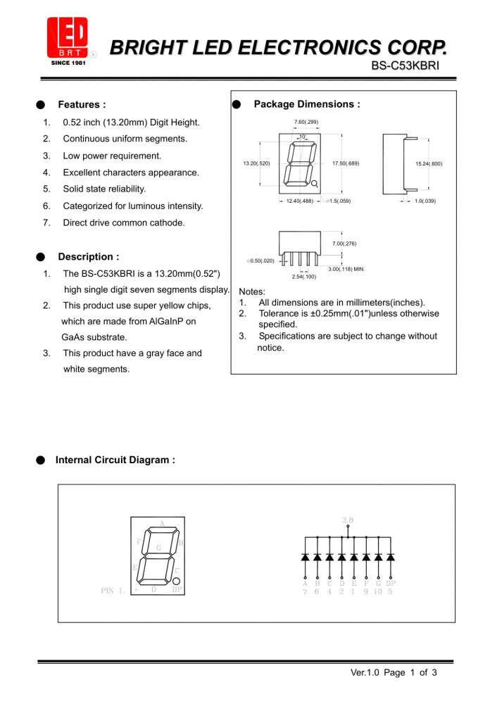 BS-C53KBRI technical document page 1