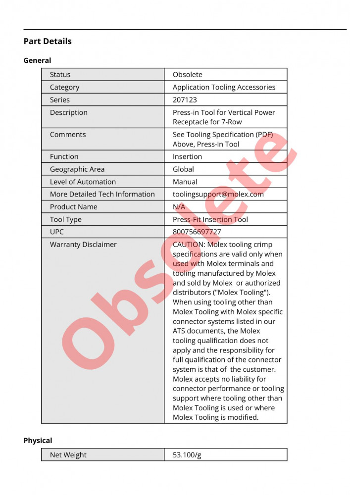 Molex tooling document preview, page 2