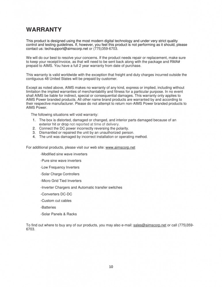 PWRI100012120S manual page 10