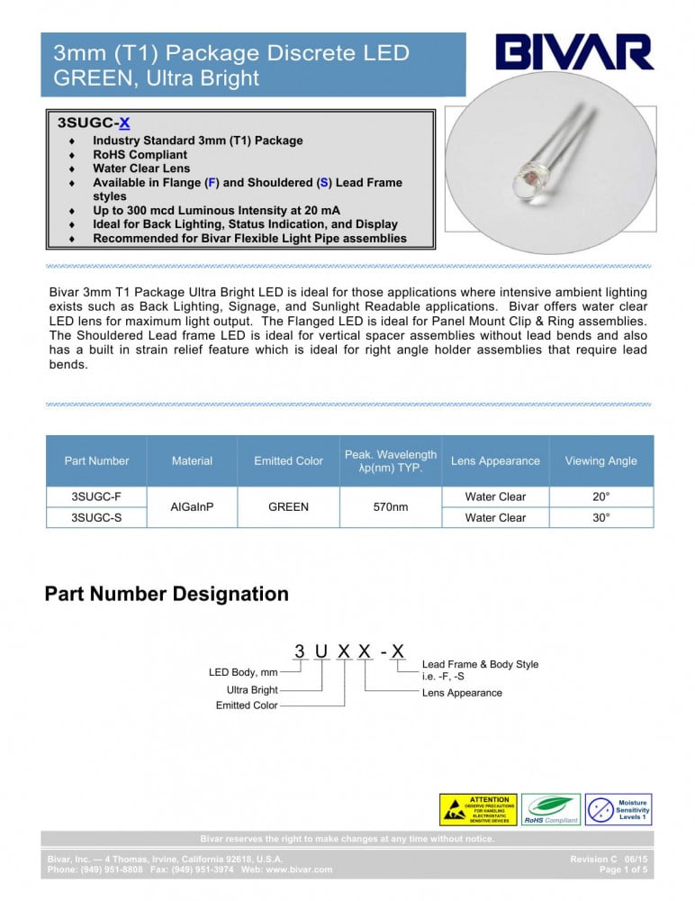BIVAR 3SUGC-F datasheet page 1