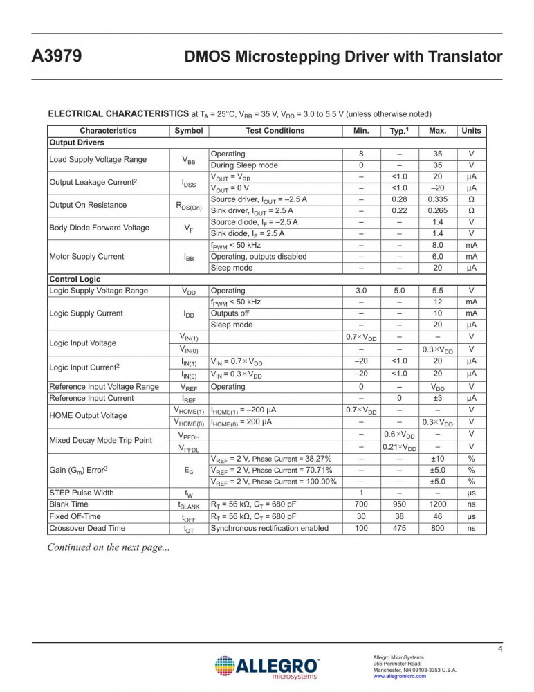 A3979 datasheet page 4