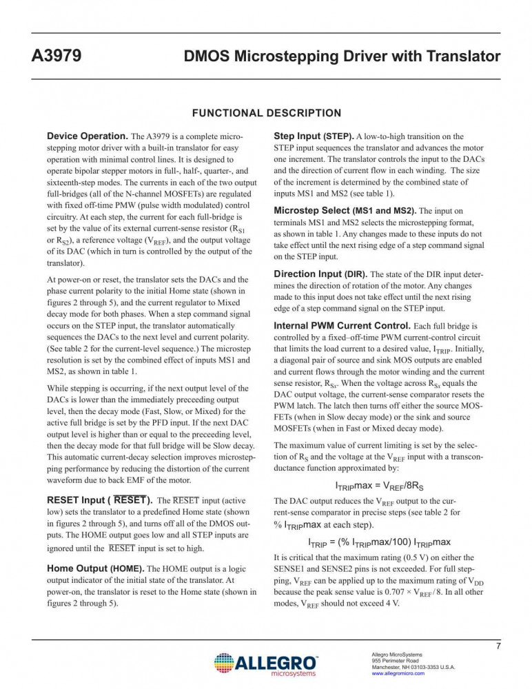 A3979 datasheet page 7