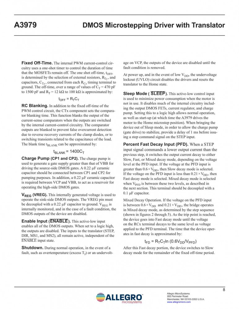 A3979 datasheet page 8