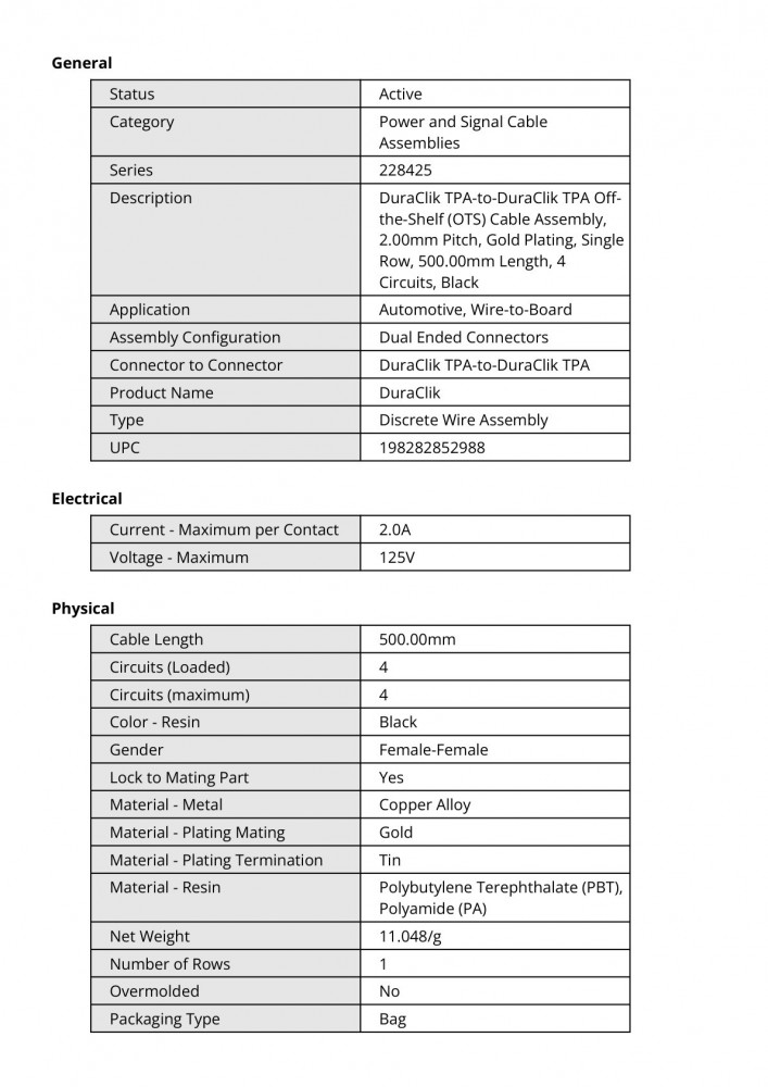 Product document image 2 for MOLEX 2284252044