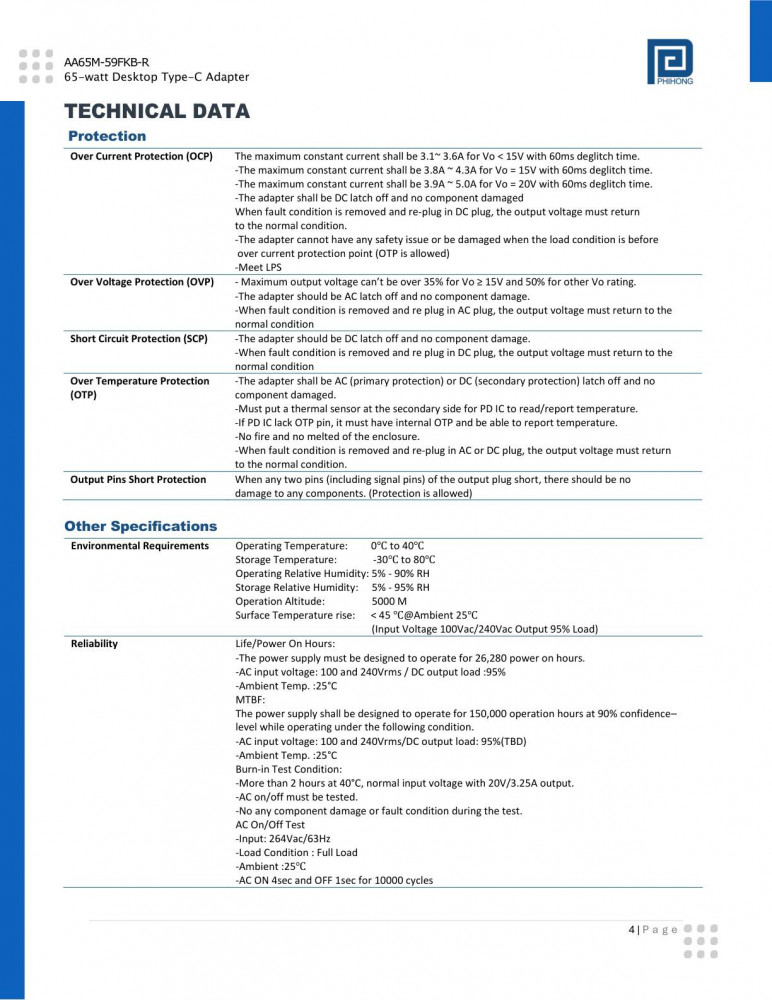 AA65M-59FKB-R technical document page 4