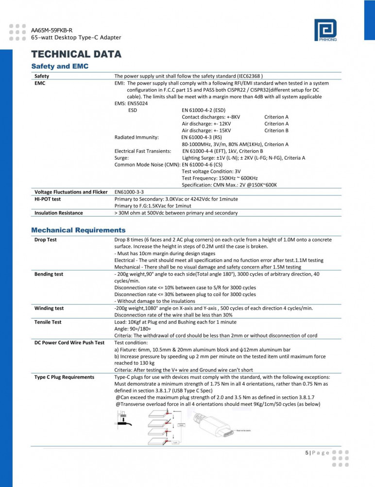 AA65M-59FKB-R technical document page 5