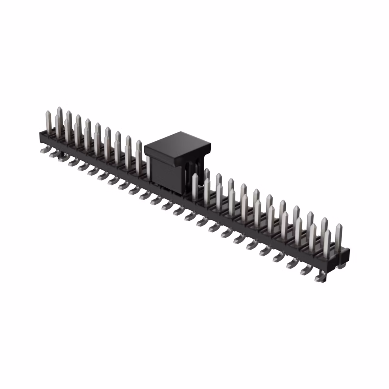 Milli-Grid Header, Vertical, Surface Mount, 50 Circuits, 2.50µm Tin (Sn) Plating, Mating Pin Length 3.20mm, with Cap and Pegs, Tape and Reel, Lead-Free for sale