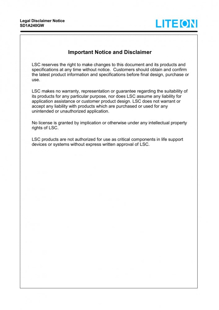 SD1A240GW datasheet page 4