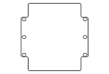 Enclosure, Die-cast Aluminum, S-8100 Series, without External Mounting Flanges, 58 x 64 x 36mm Outside Dimensions, Black RAL 9005