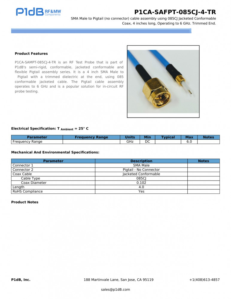 P1CA-SAMPT-085CJ-4-TR product document image