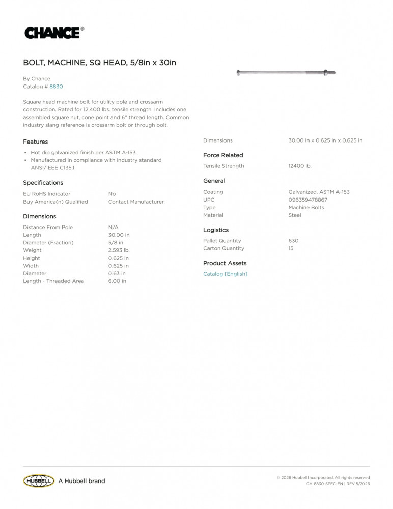 Burndy 8830 product documentation visual