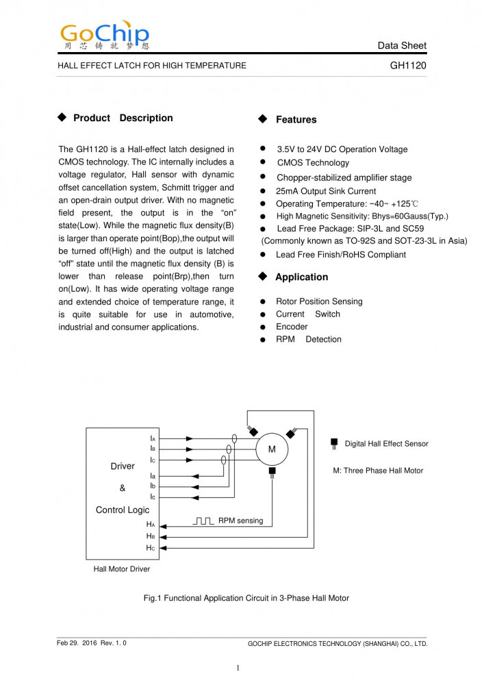 GH1120 technical document page 1