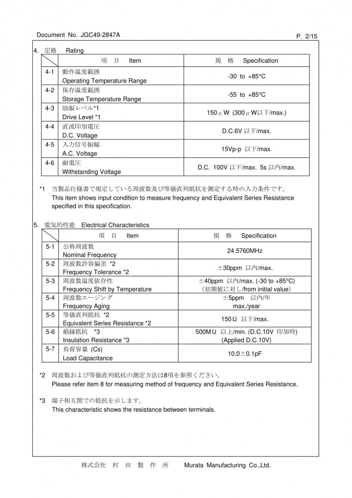 XRCGB24M576F3M02R0 specification page 2