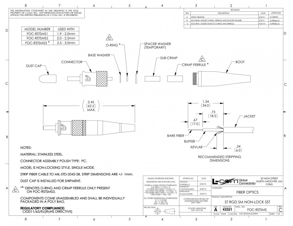 L-com FOC-RSTSMS drawing page