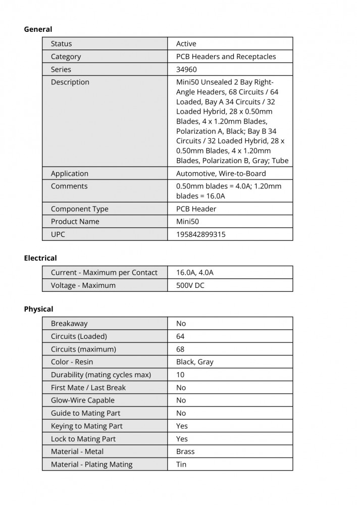 MOLEX 349607282 technical document preview, page 2