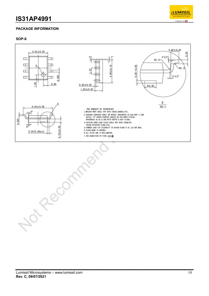 IS31AP4991 datasheet page 10