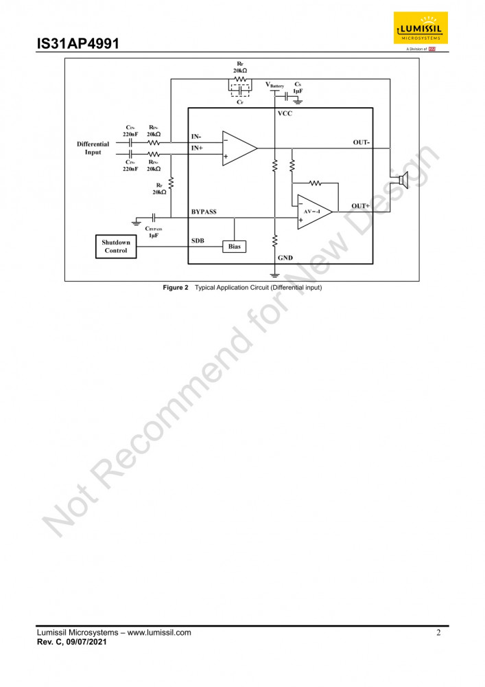 IS31AP4991 datasheet page 2