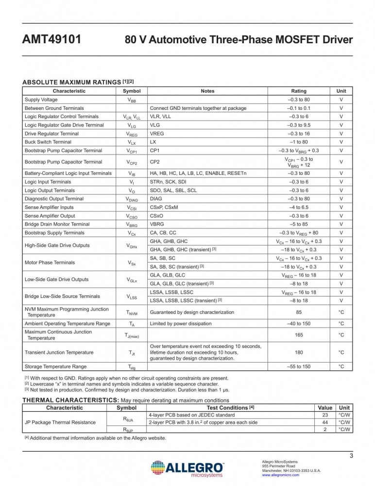 AMT49101 datasheet page 3